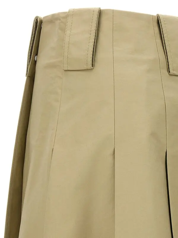 Burberry Pleated Skirt - Cream