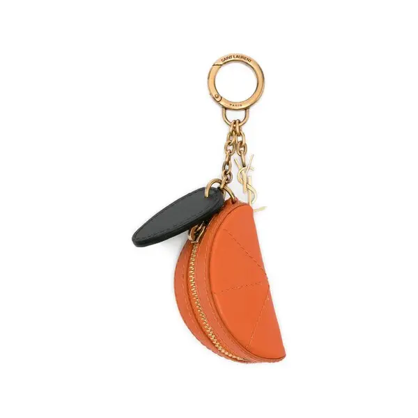 Saint Laurent Calf Leather Keyrings & Chains - Gold