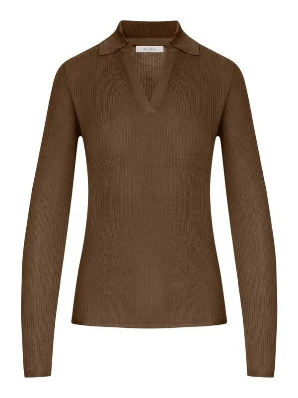 Max Mara Cashmere And Silk Polo Sweater - Brown