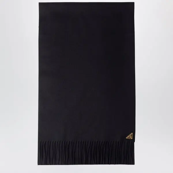 Prada Silk And Cashmere Scarf - Black