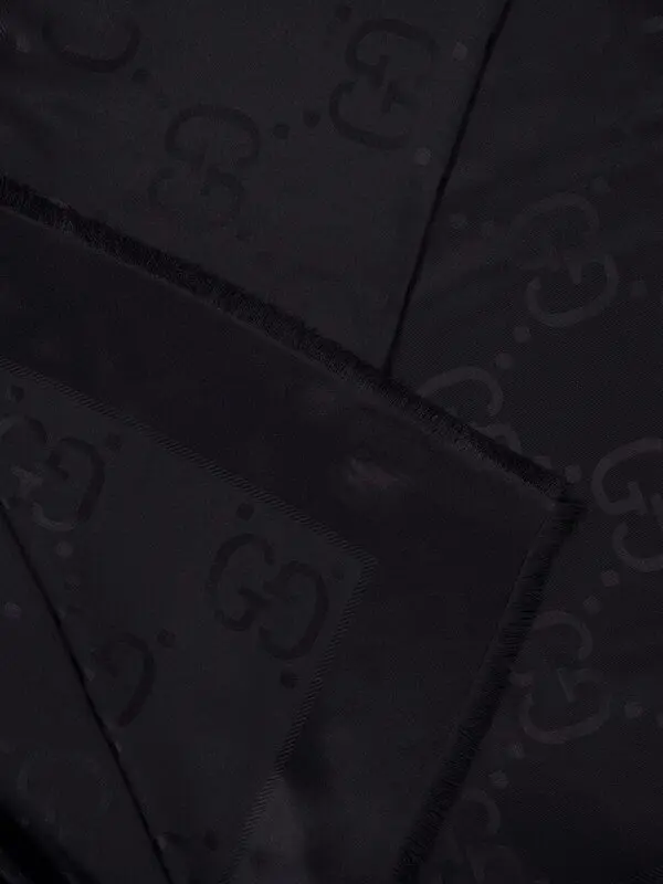 Gucci Wool And Silk Monogram Shawl