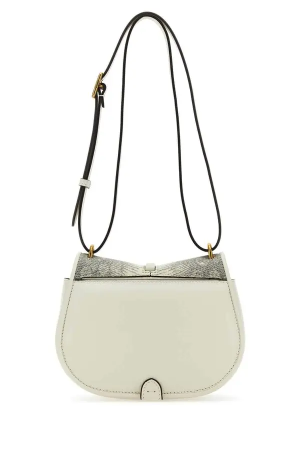 Fendi Leather Mini C Mon Crossbody Bag - White