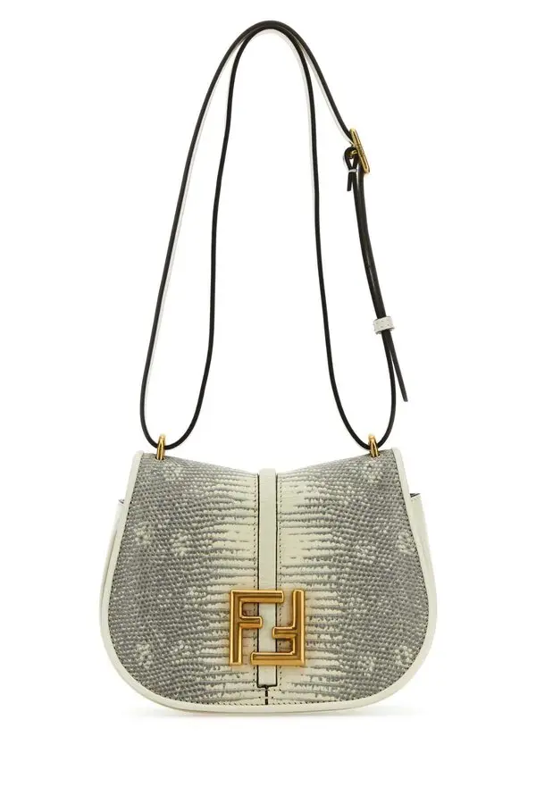 Fendi Leather Mini C Mon Crossbody Bag - White