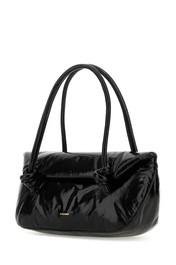 JIL SANDER Leather Small Knot Handle Handbag - Black