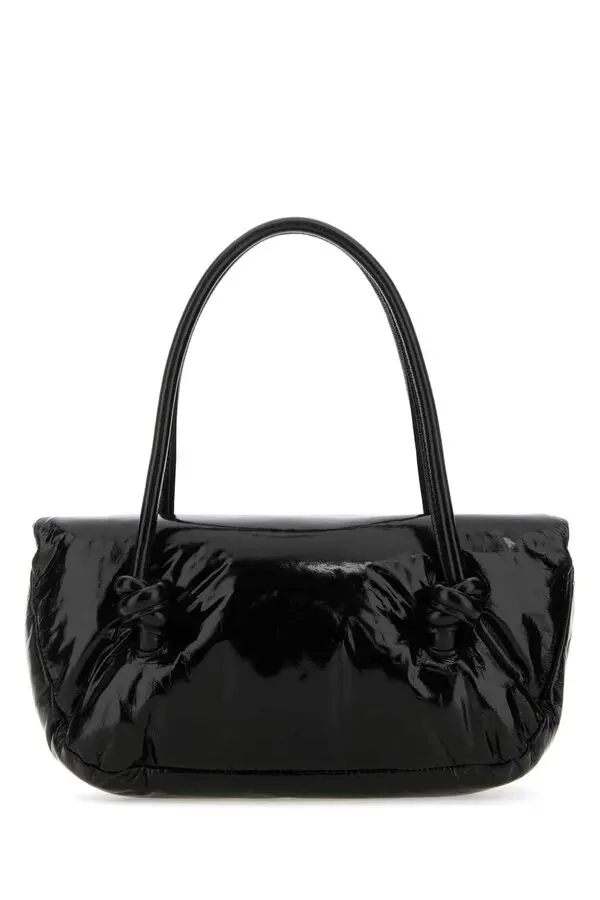 JIL SANDER Leather Small Knot Handle Handbag - Black