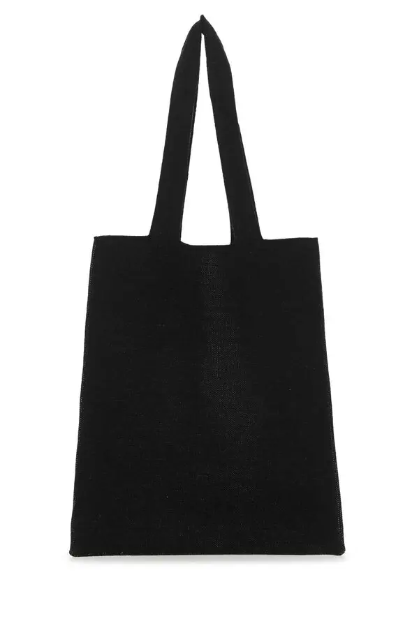 Palm Angels Wool Blend Shopping Bag - Black