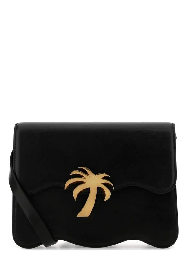 Palm Angels Leather Palm Beach Crossbody Bag - Black