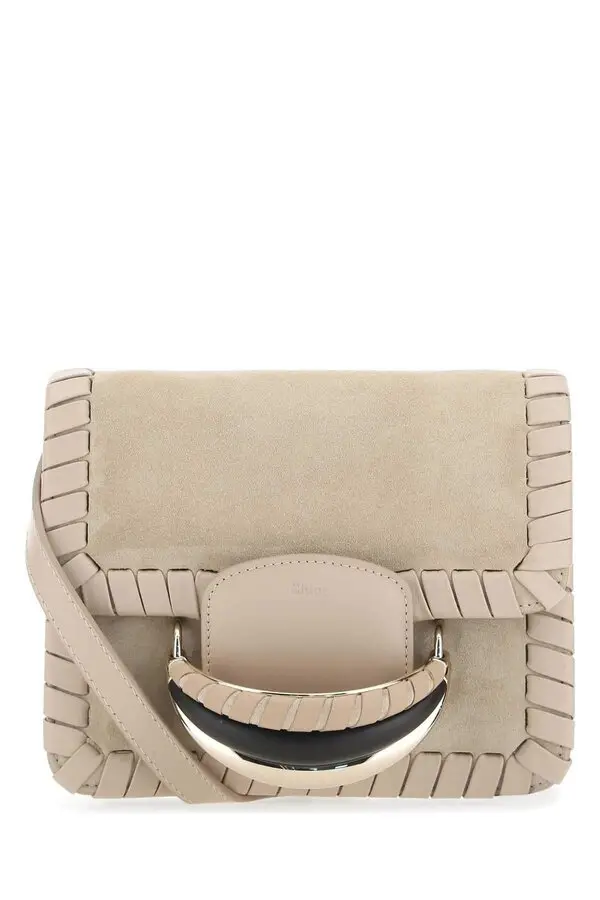 Chloé Sand Suede Kattie Clutch