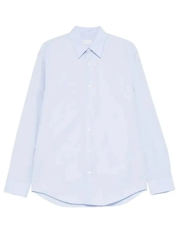 Dries Van Noten Caper Cotton Poplin Shirt - Blue