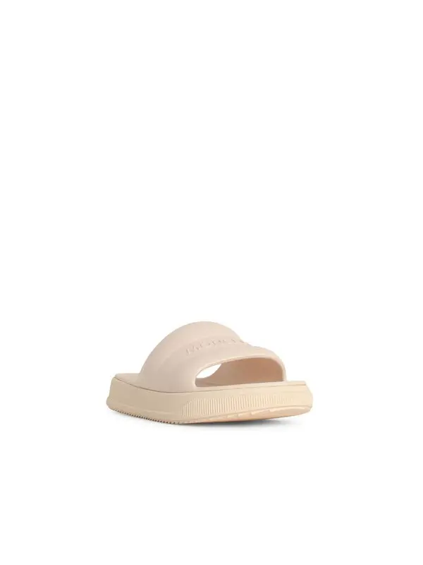 Moncler Altive' Ivory White Rubber Slides