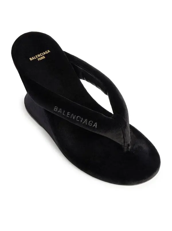 Balenciaga Gaeta Wedge Flip-flops - Black