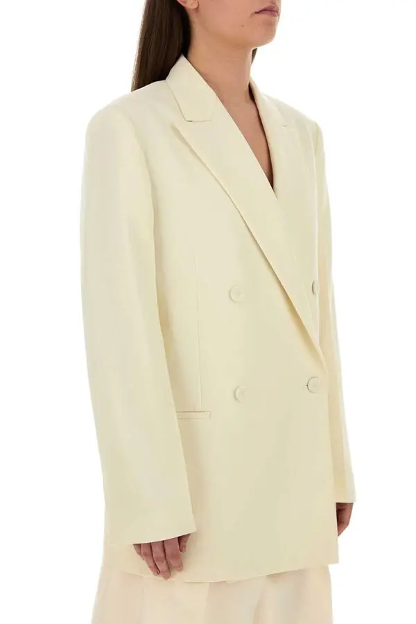 JIL SANDER Cream Wool Blazer