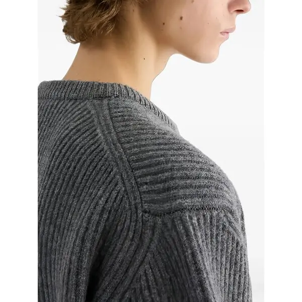 JIL SANDER Rib Knit Wool Sweater