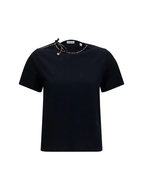 Burberry T-shirt With Cut-out Detail - Black
