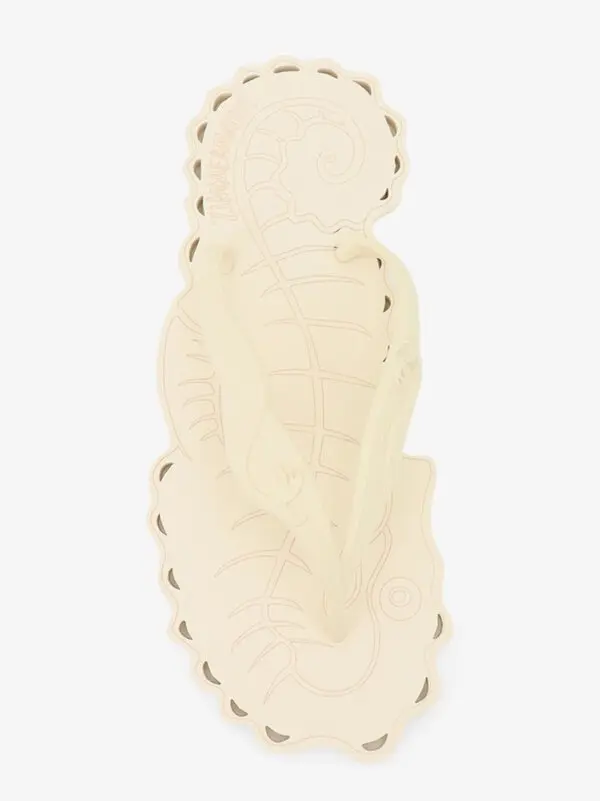 Zimmermann Seafoam Thong Rubber Sandals - Cream