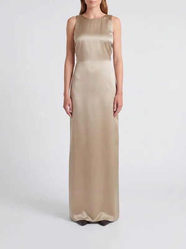Max Mara Off-the-shoulder Silk Satin Long Evening Gown - Pink