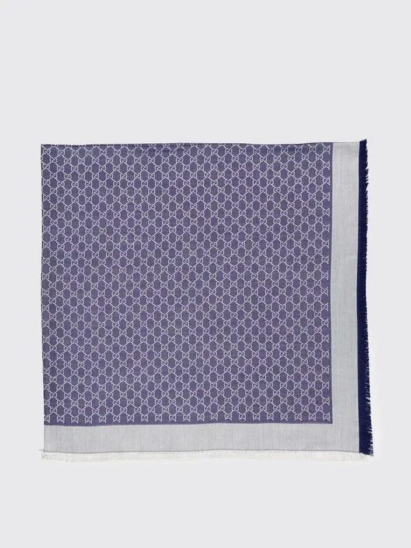 Gucci Wool And Silk Scarf - Blue