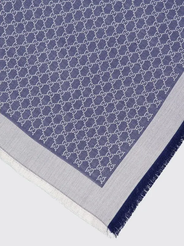 Gucci Wool And Silk Scarf - Blue