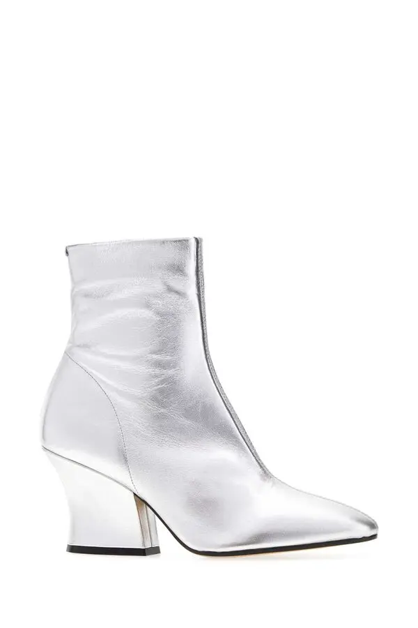 JIL SANDER Leather Lune Ankle Boots