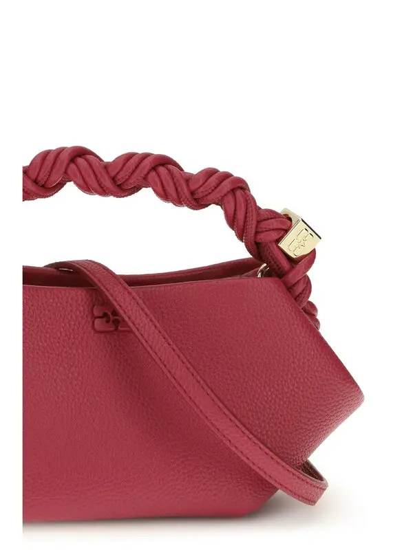 GANNI Bou Handbag In Grained Leather