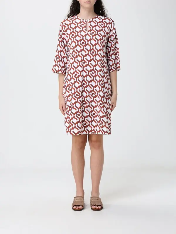 Max Mara Graphic Print Silk Mini Dress