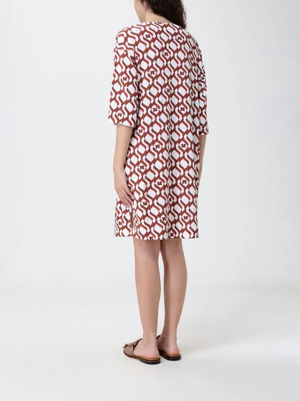 Max Mara Graphic Print Silk Mini Dress