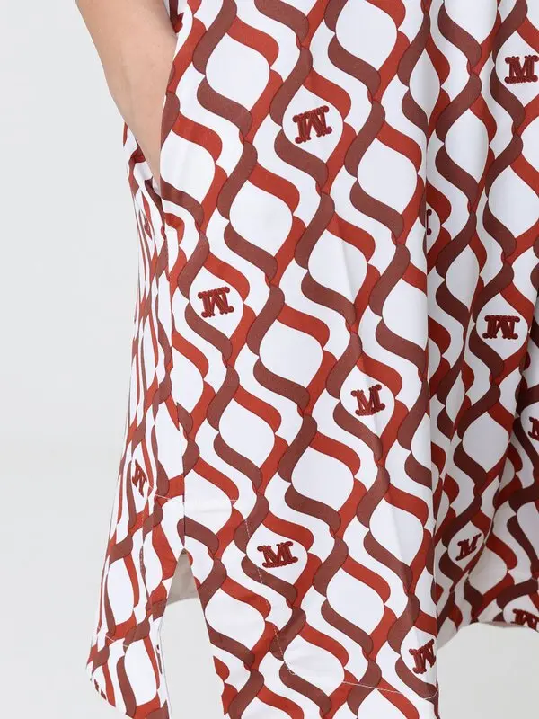 Max Mara Graphic Print Silk Mini Dress