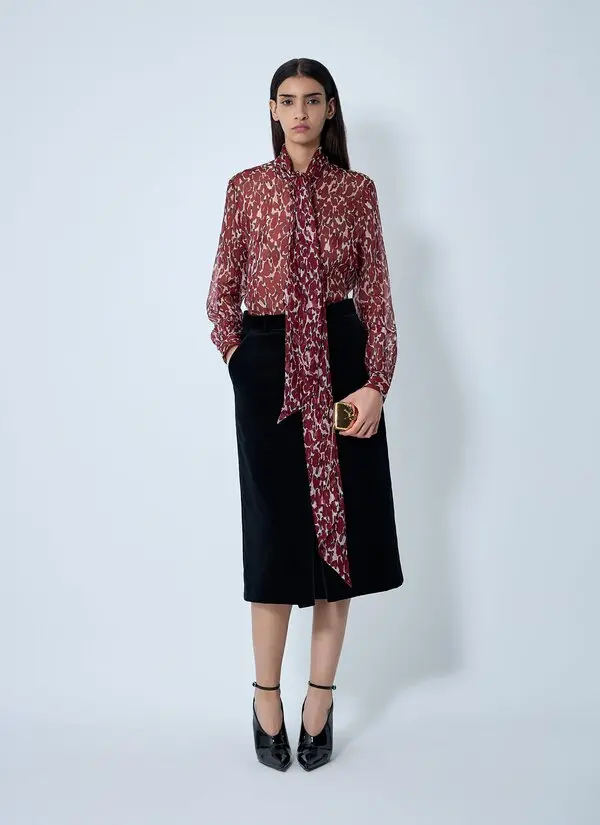 Saint Laurent Tailored Cropped Cotton Pants