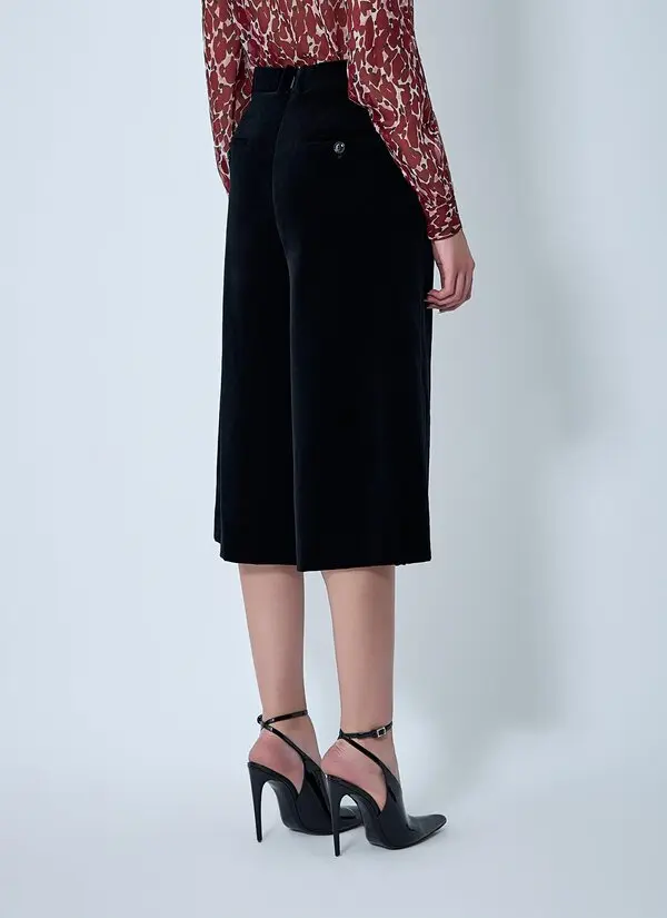 Saint Laurent Tailored Cropped Cotton Pants