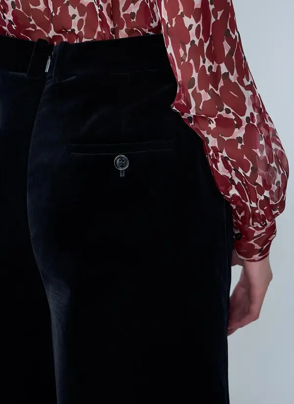 Saint Laurent Tailored Cropped Cotton Pants
