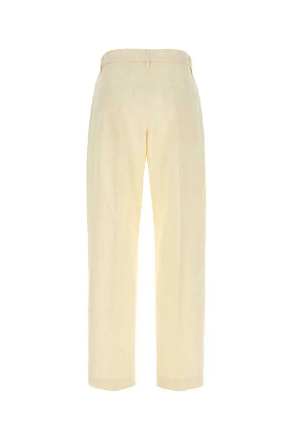 JIL SANDER Ivory Cotton Pant