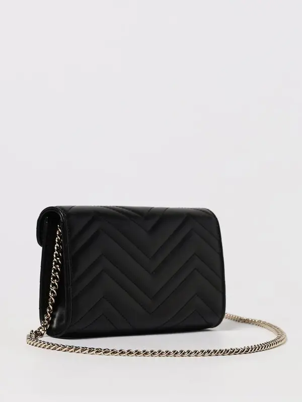 Gucci Gg Marmont Chain Wallet Bag - Black