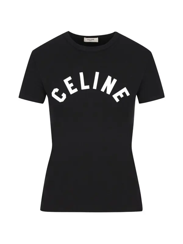 Celine Logo Cotton T-shirt