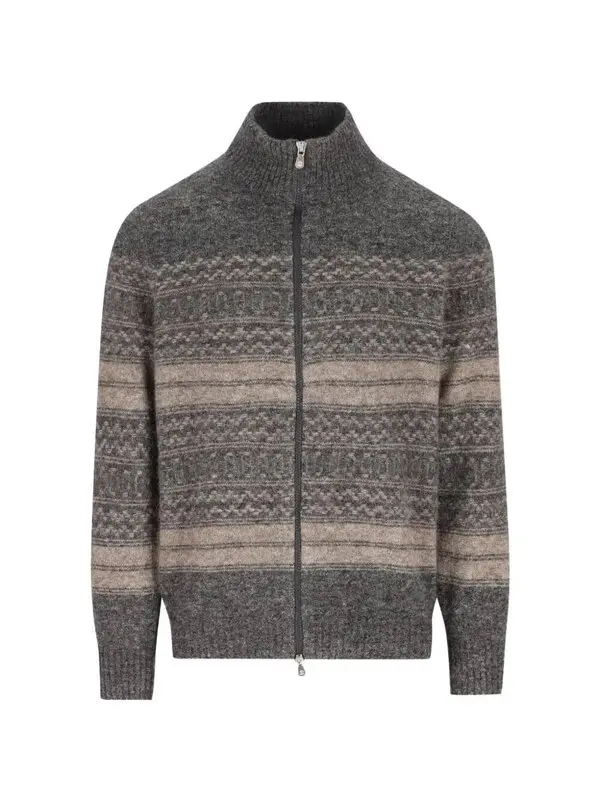 Brunello Cucinelli Alpaca Cardigan - Multicolor