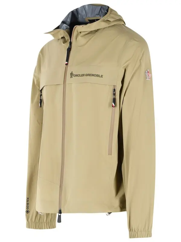 Moncler Shiptongore-tex' Foldable Shell Jacket With Khaki Hood - Green