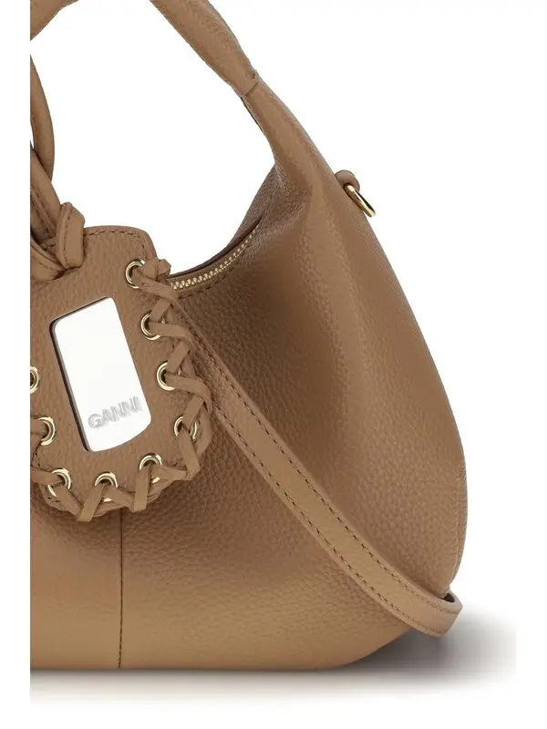 GANNI Hobo Handbag - Cream