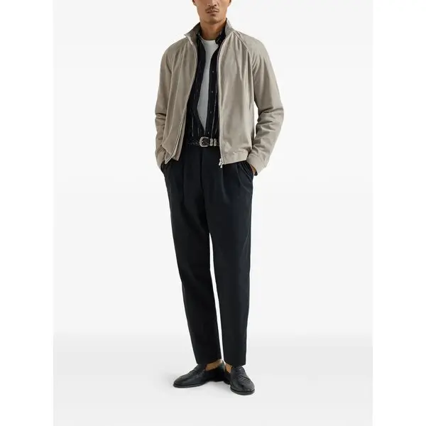 Brunello Cucinelli Neutrals Jackets Leather Jackets