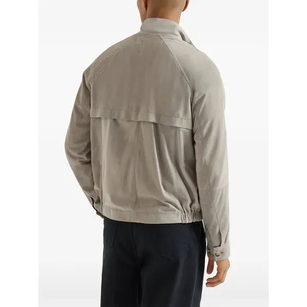 Brunello Cucinelli Neutrals Jackets Leather Jackets