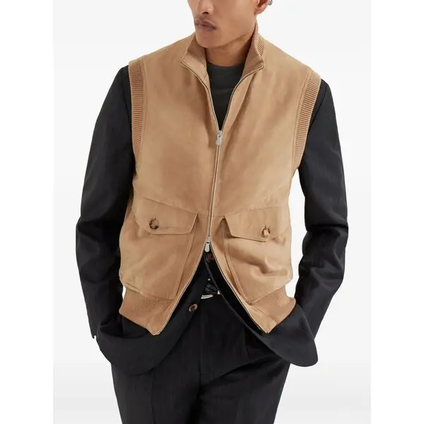 Brunello Cucinelli Neutrals Jackets Waistcoats & Gilets