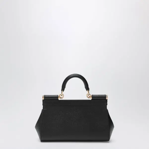 Dolce & Gabbana Grained Leather Small Sicily Handbag - Black