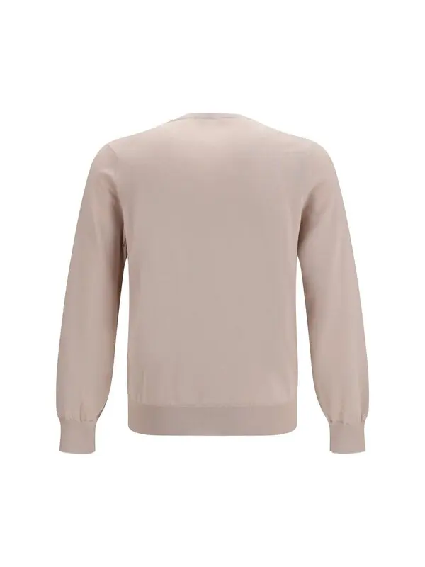 Brunello Cucinelli Sweater In Cotton - Cream