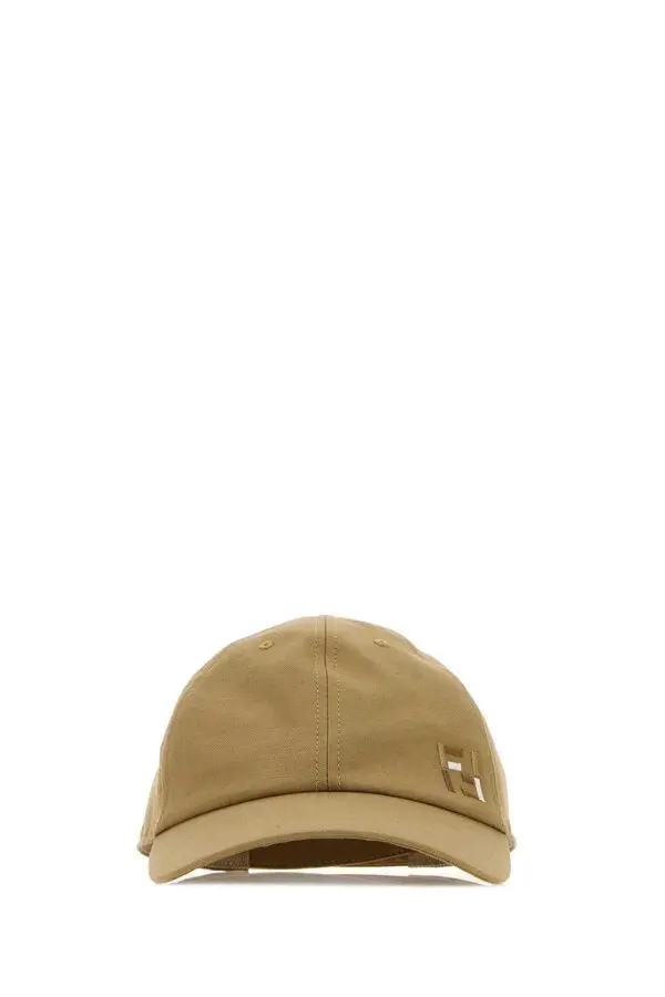 Fendi Cappuccino Cotton Blend Baseball Cap