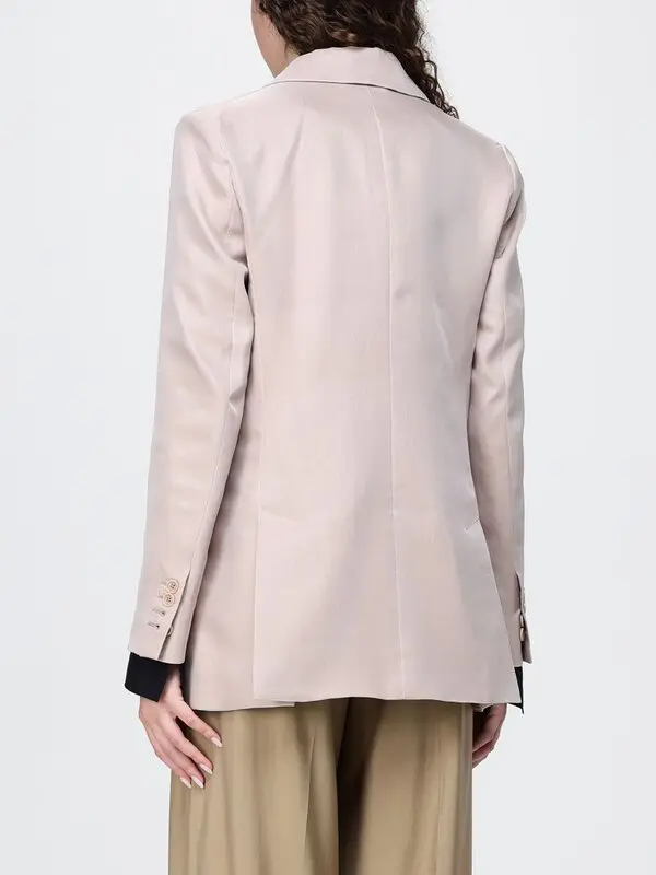 Max Mara Elegant Double-breasted Silk Blazer With Lapels And Flap Pockets