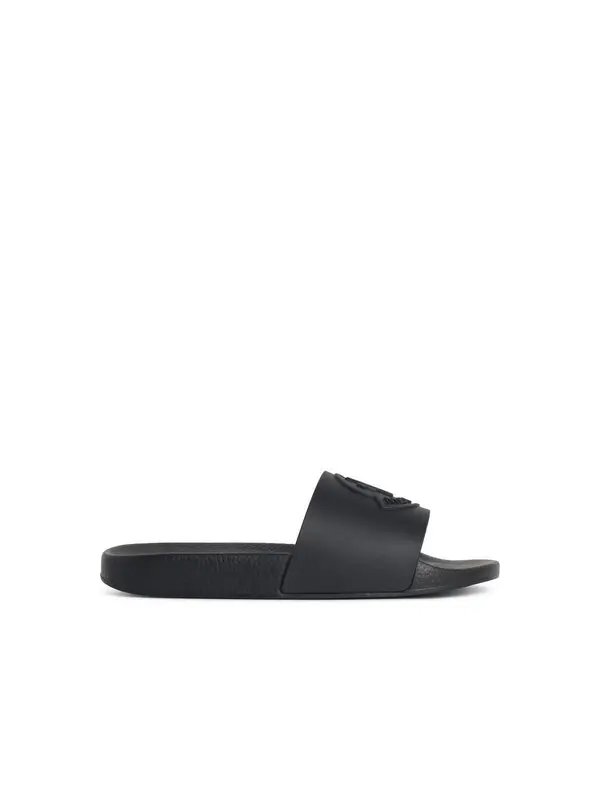 Moncler Basile Rubber Slides - Black