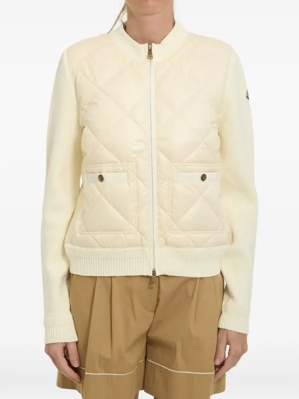 Moncler Wool And Nylon Padded Cardigan