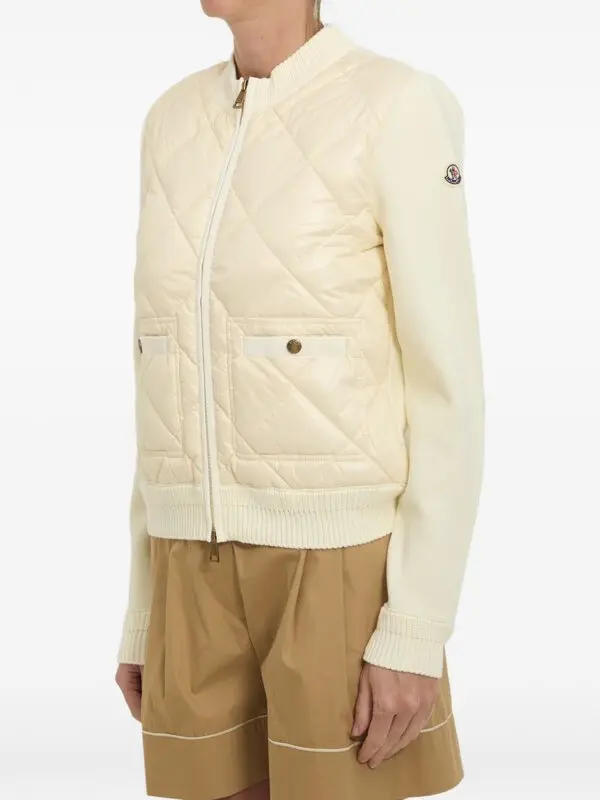 Moncler Wool And Nylon Padded Cardigan