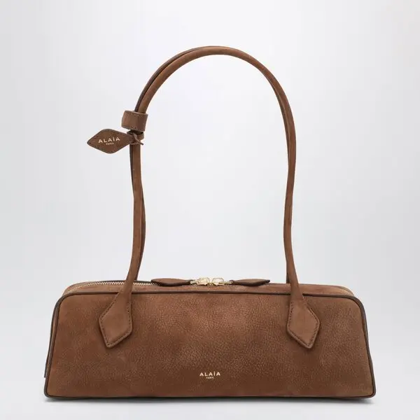 Alaïa Le Teckel Nubuck Leather Shoulder Bag - Brown