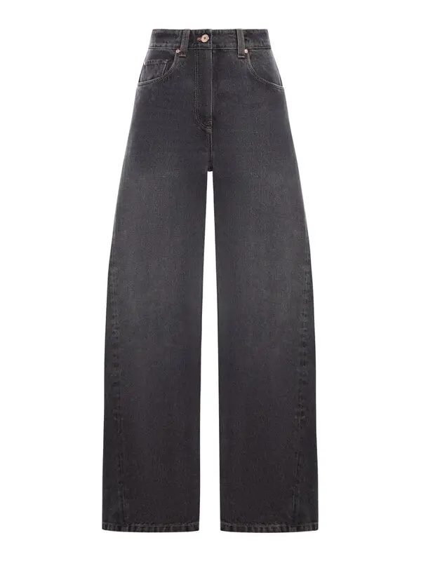 Brunello Cucinelli Wide Leg Denim Jeans - Multicolor