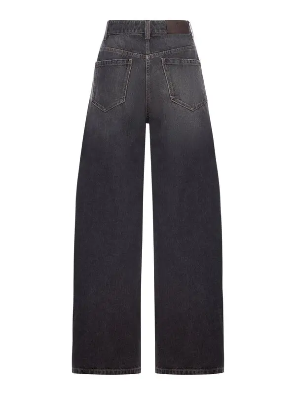 Brunello Cucinelli Wide Leg Denim Jeans - Multicolor