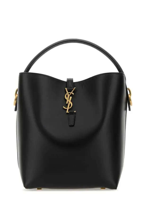 Saint Laurent Leather Le 37 Bucket Bag - Black